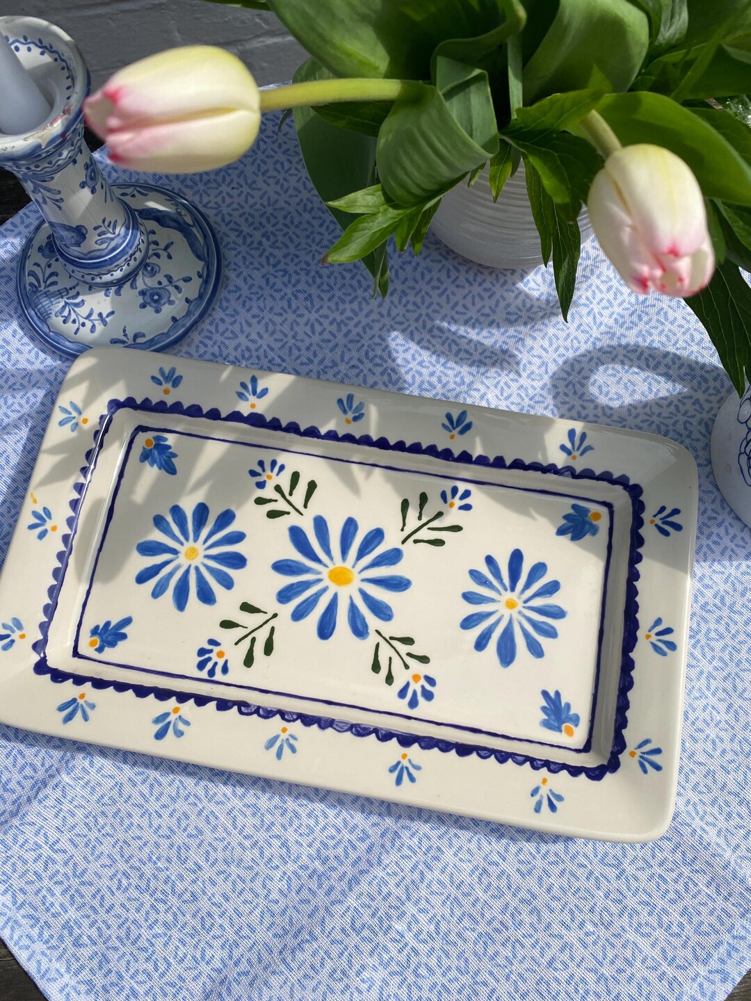 Hand Painted Serving Platter or Decorative Tray - Etsy