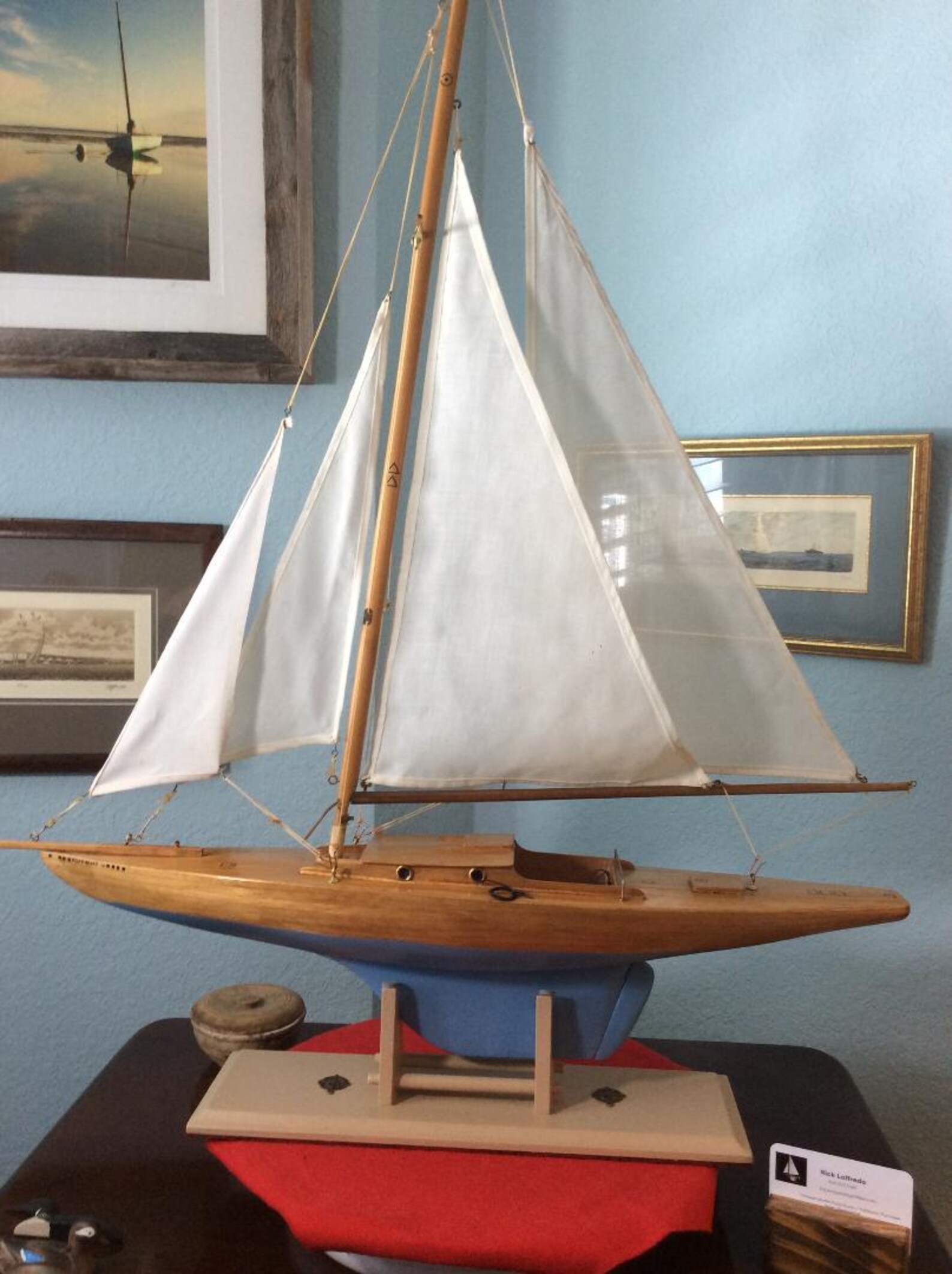 Rare "wianno Senior" Sloop Schooner, Sailboat, C.A. 1970's J.F.K Crosby ...