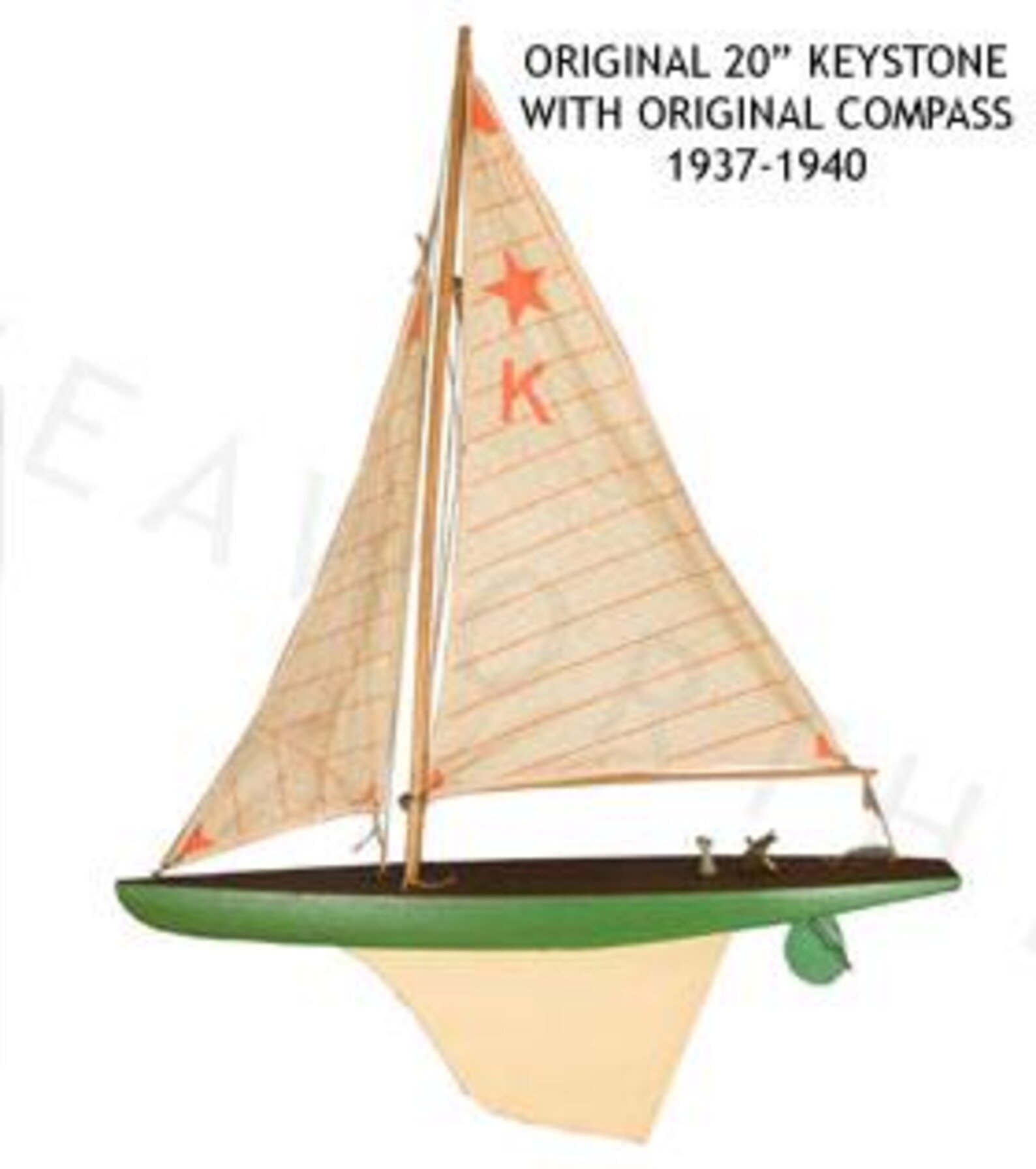 Rare, Pond Boat, Jacrim Keystone, C.a. 1930's Fully Authentic, Restored ...