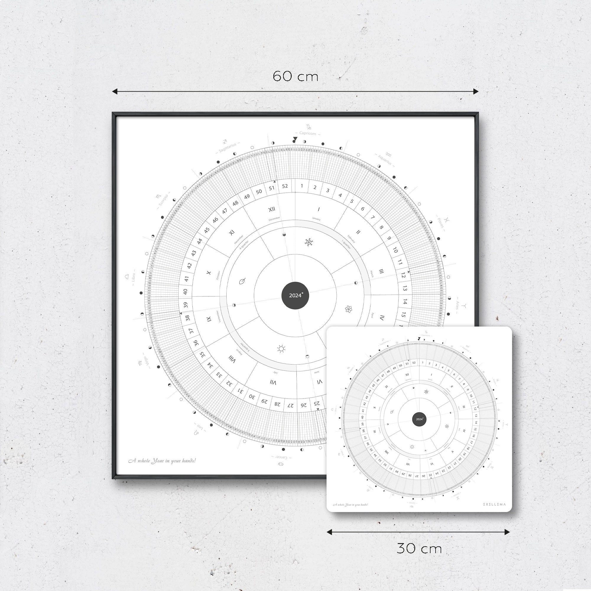 Radial Calendar 2021 Planner Downloadable Printable Calendar ENG GMT0 ...