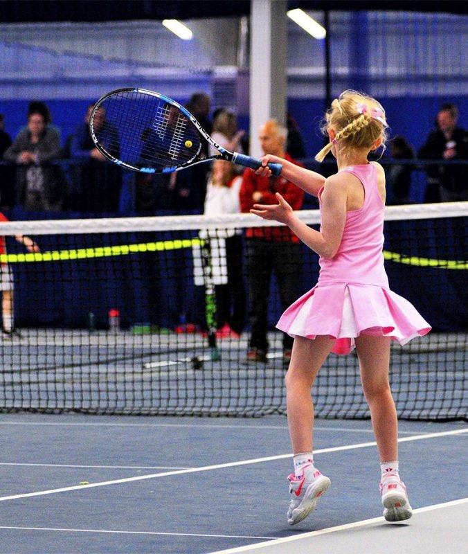 Girls Tennis Dress Pink & White Racerback Brianna | Girls Tennis ...