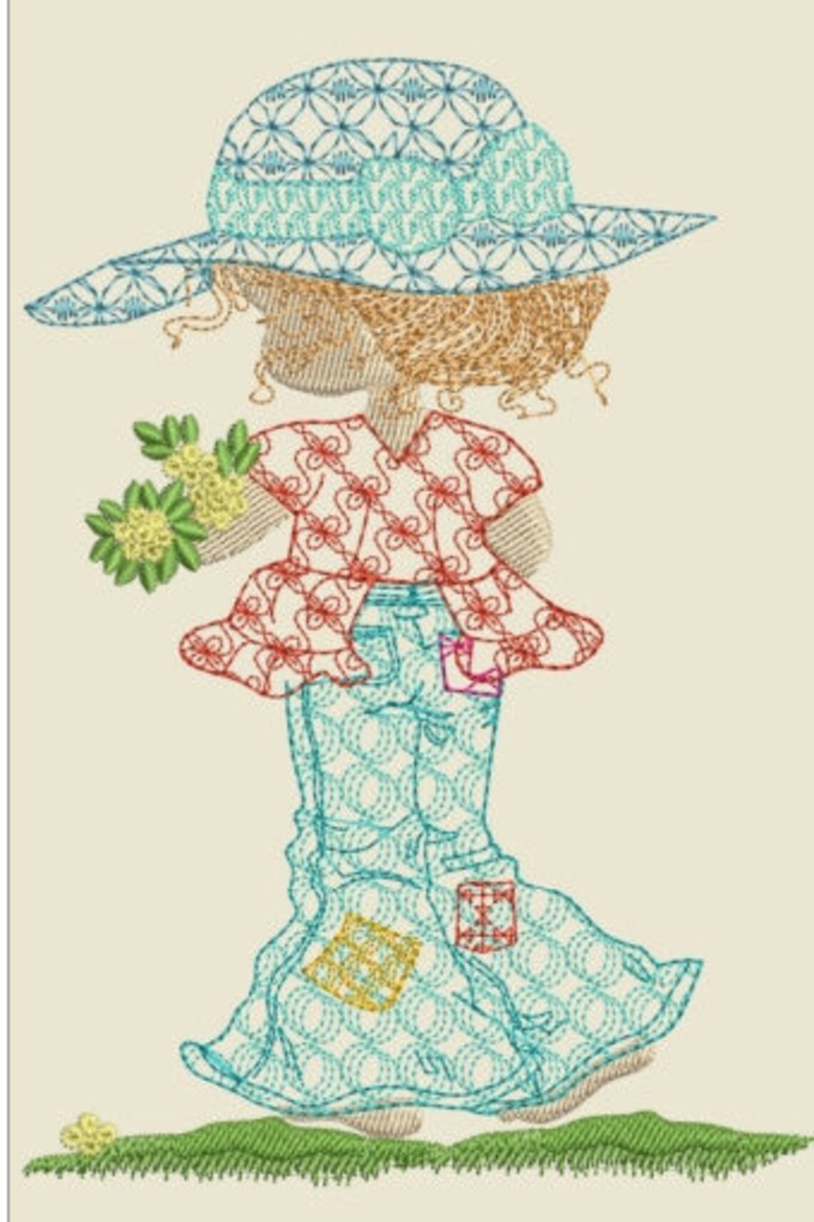 Sarah kay machine embroidery download 5 different sizes | Etsy