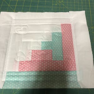 LOG CABIN in the Hoop Machine Embroidery Quilt Block 3 Diff Sizes 6x6 ...