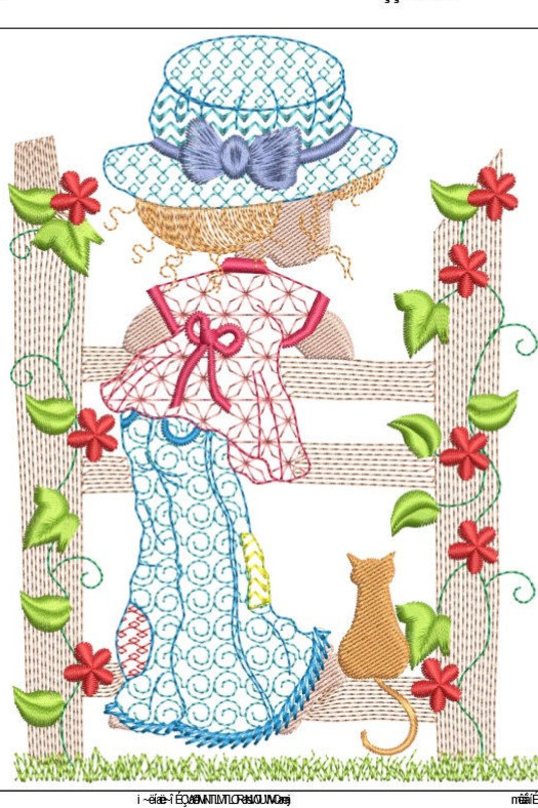 Sarah Kay on Fence Machine Embroidery Download 3 Different Sizes (6x7 ...