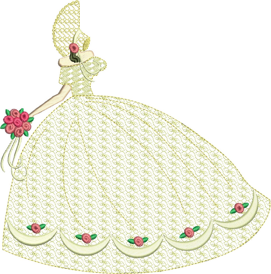 Wedding Bride Machine Embroidery Download 3 Different Sizes ( 8x8" 6x6 ...