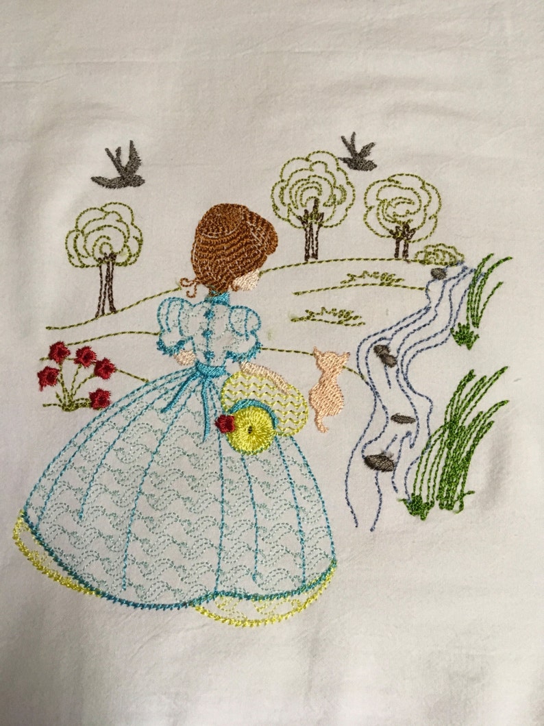 Sarah Kay by the River Machine Embroidery Download 3 Different - Etsy