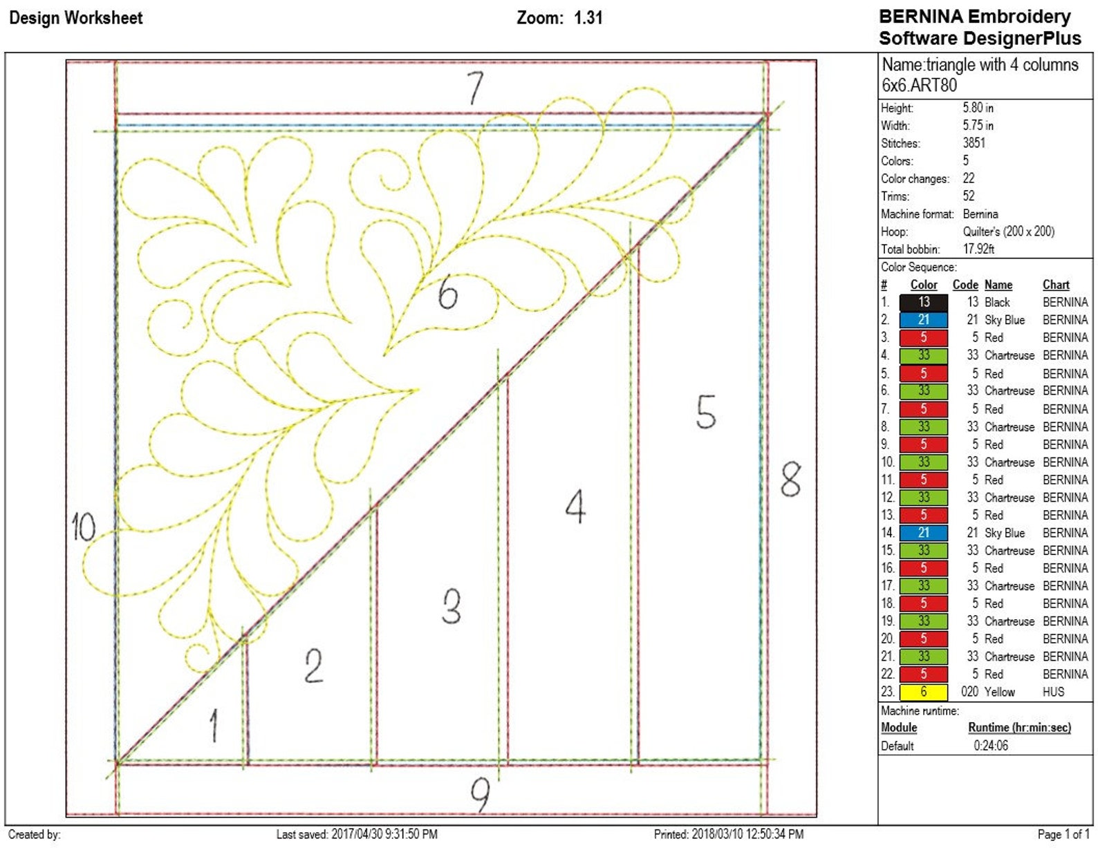 IN THE HOOP Strip Quilt Block Machine Embroidery Download 3 Diff Sizes ...