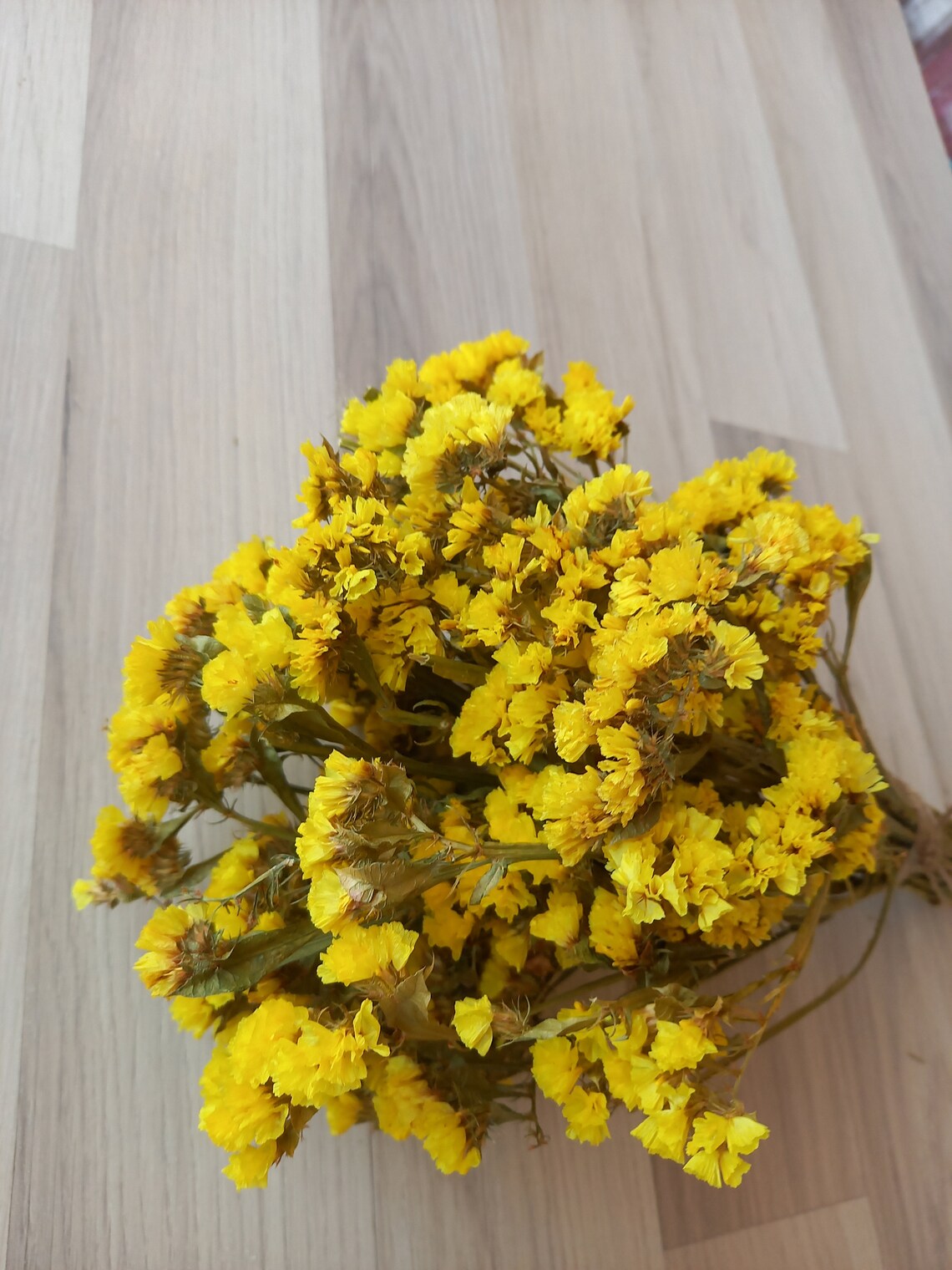 Yellow dried statice bouquet Dried flower bouquet Dried yellow | Etsy