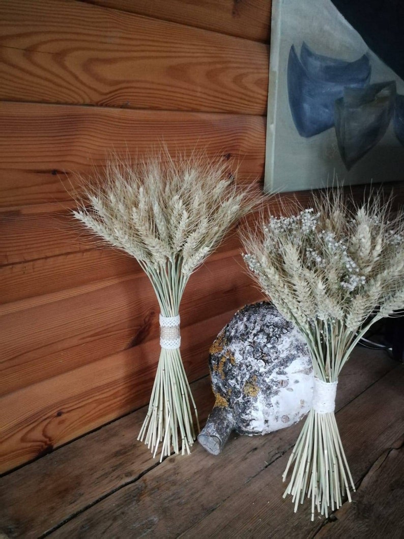 Large Dried Wheat Bouquet Dried Wheat Bunch Rustic Wedding - Etsy