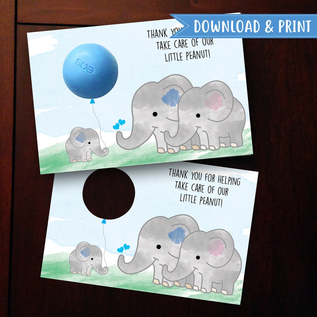 PRINTABLE Thanks for Taking Care of Our Little Peanut EOS Round Sphere ...