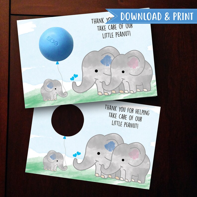 PRINTABLE Thanks for Taking Care of Our Little Peanut EOS Round Sphere ...