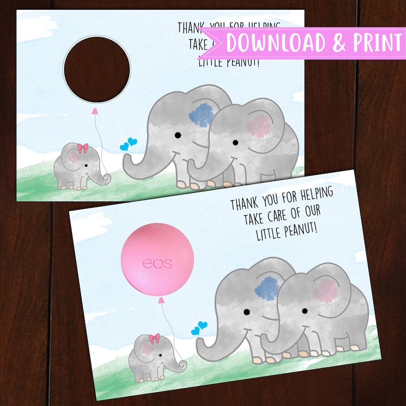 PRINTABLE Thanks for Taking Care of Our Little Peanut EOS Round Sphere ...