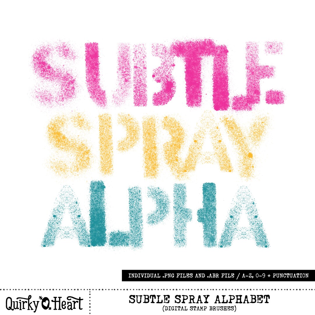 Subtle Spray Alpha Digital Stamp Brushes for Scrapbooking, Hybrid ...