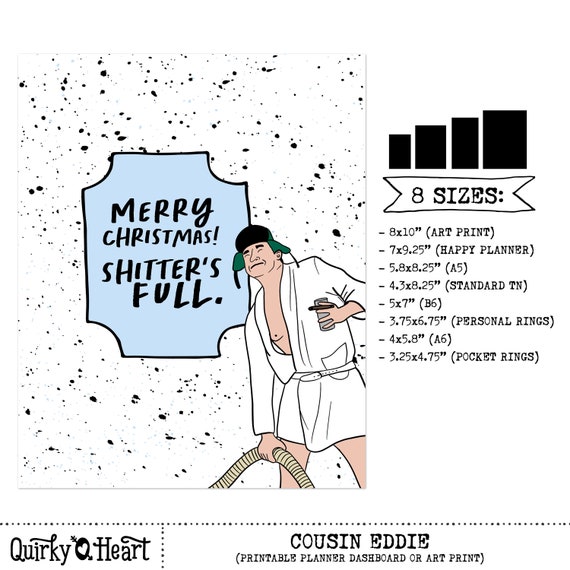 Cousin Eddie Griswold Art Print Printable Planner Dashboard | Etsy