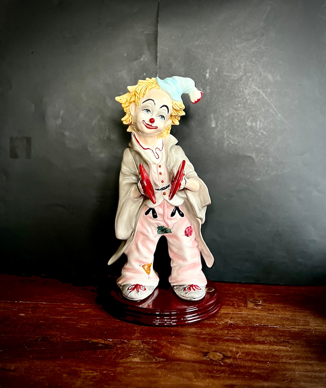 CAPODIMONTE CEVIK CLOWN 20 Inch Capodimonte Porcelain Sculpture Made in ...