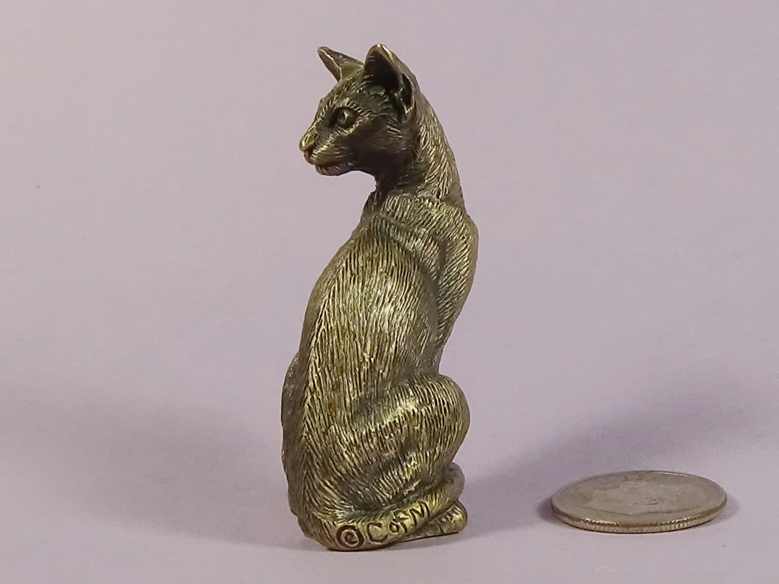 Siamese Sitting Cat Figurine Bronze Cat Lover Gift for Him or - Etsy