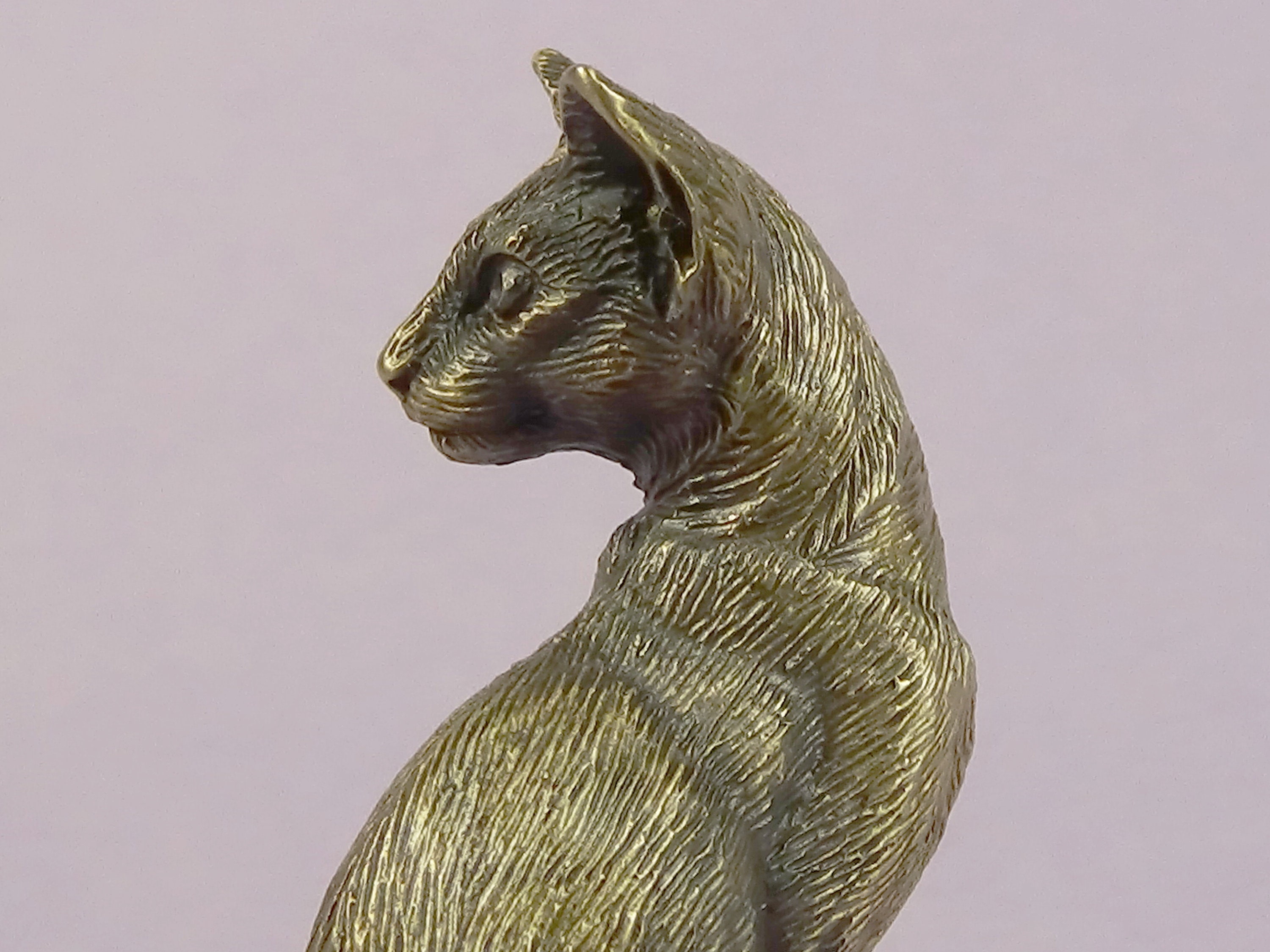 Siamese Sitting Cat Figurine Bronze Cat Lover Gift for Him or - Etsy