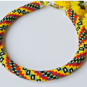 Colorful Seed Bead Crochet Pattern, PDF File, DIY, Beaded Necklace ...