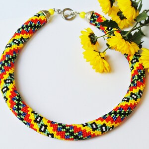 Colorful Seed Bead Crochet Pattern, PDF File, DIY, Beaded Necklace ...