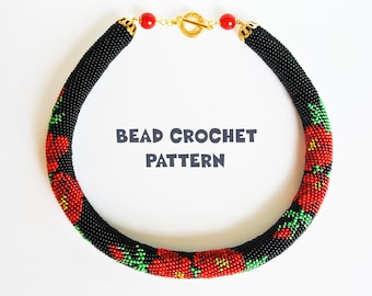 PDF Pattern for Crochet Bracelet Seed Bead Crochet Rope - Etsy
