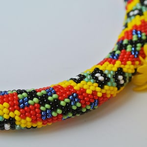 Colorful Seed Bead Crochet Pattern, PDF File, DIY, Beaded Necklace ...
