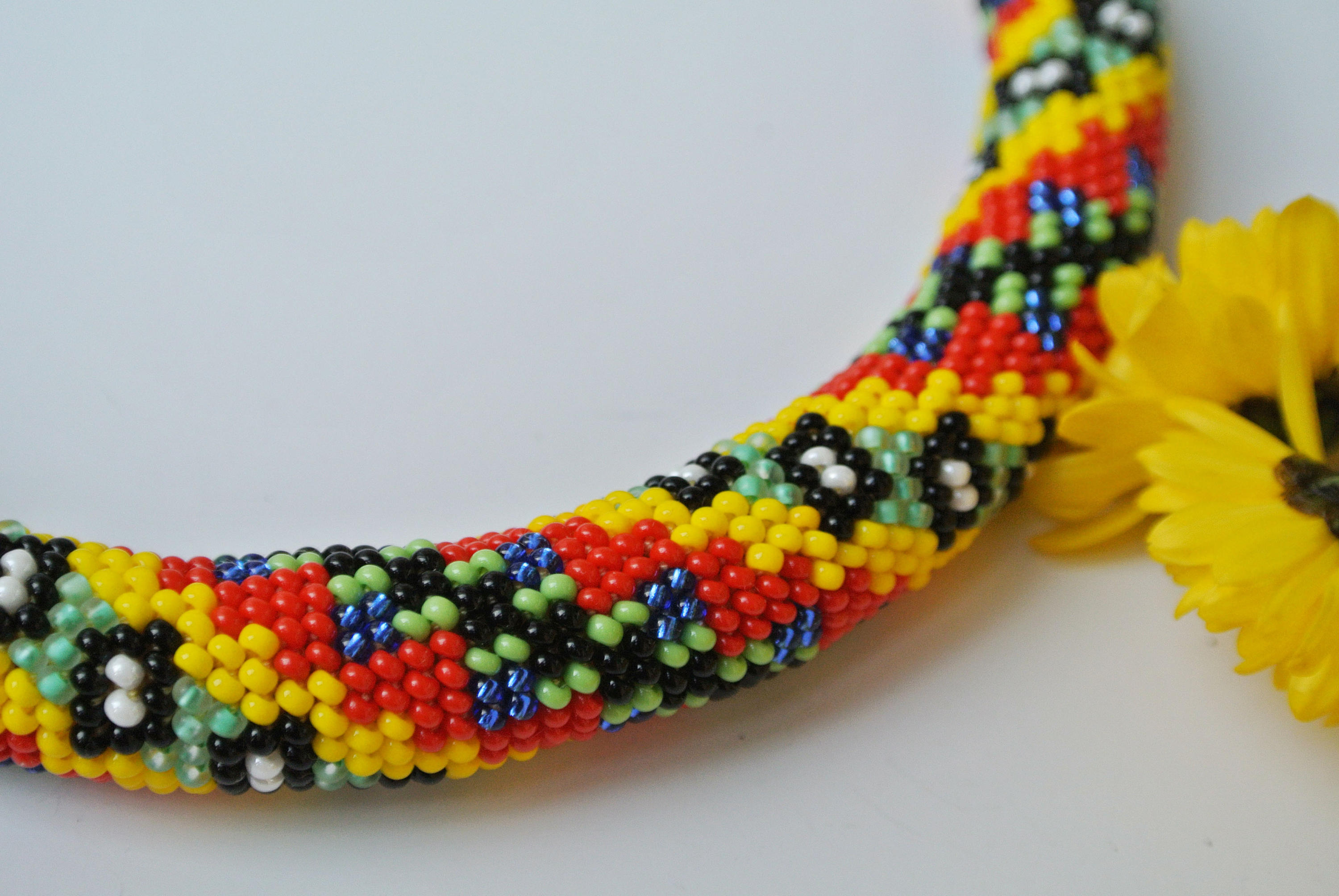 Colorful Seed Bead Crochet Pattern, PDF File, DIY, Beaded Necklace ...