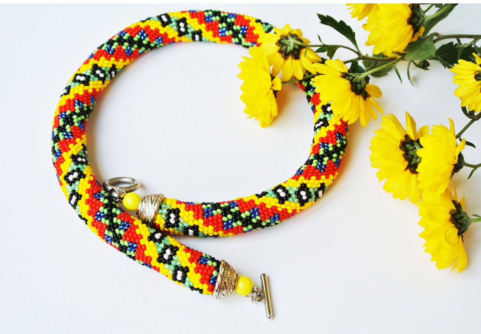 Colorful Seed Bead Crochet Pattern, PDF File, DIY, Beaded Necklace ...