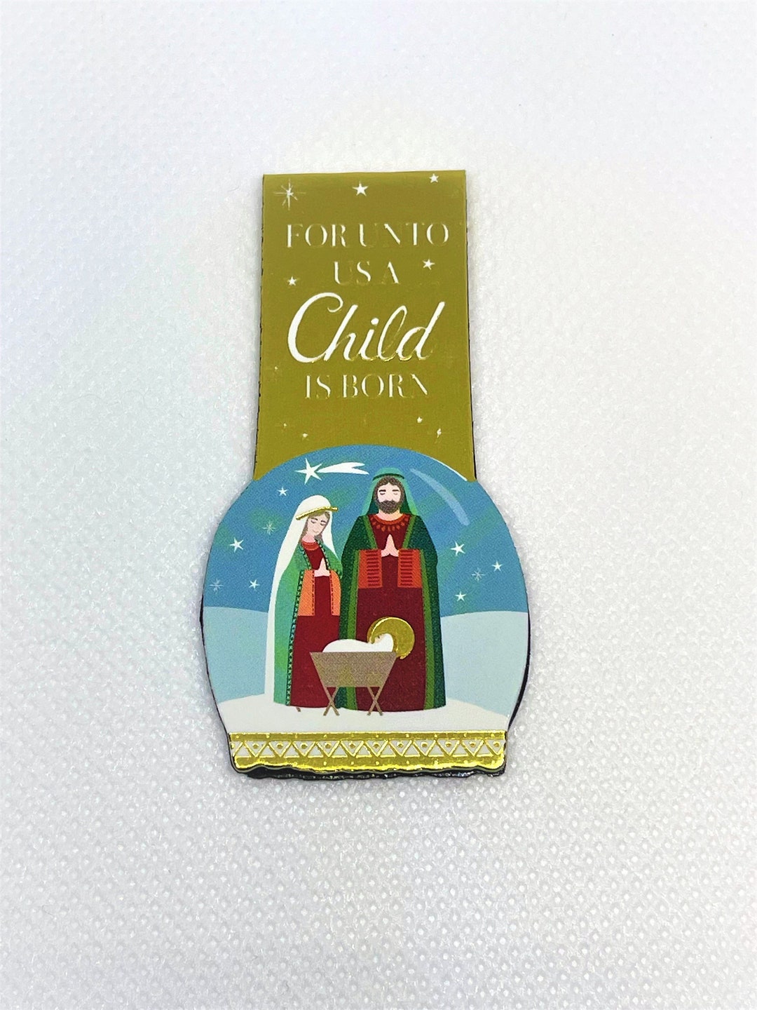 Nativity Magnetic Book Marker, Christmas Magnetic Bookmark, Baby Jesus ...