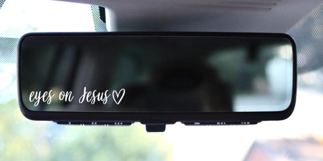 Eyes on Jesus Mirror Decal - Etsy