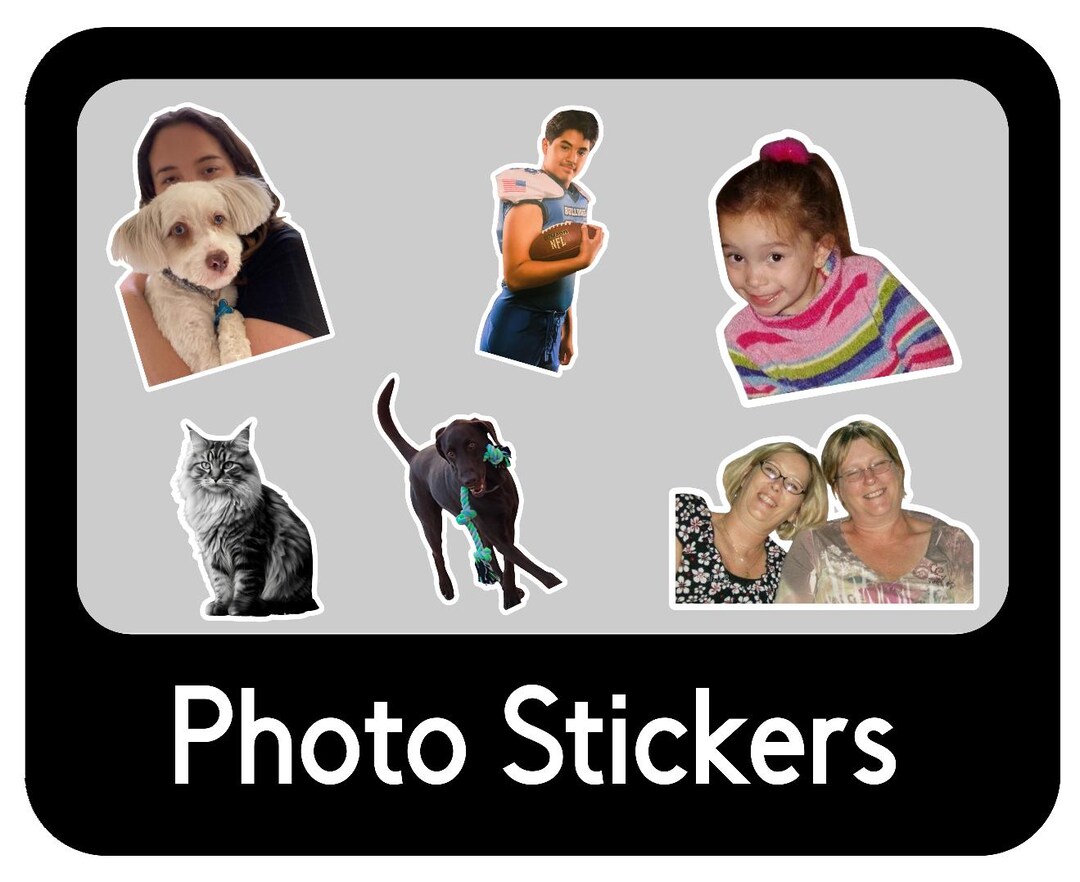 Photo Stickers, Personalized Photo Stickers, Your Photo Sticker - Etsy