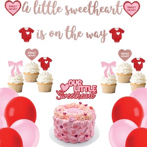 A Little Sweetheart is on the Way, Little Sweetheart Banner, Valentine ...