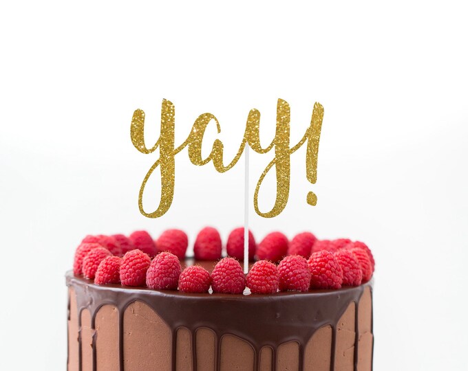 Cute Yay Cake Topper Fun Wedding Cake Topper Funny Cake - Etsy