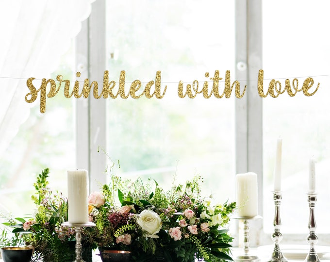 Sprinkled With Love Banner, Baby Shower Banner, Its a Girl Banner, Baby ...