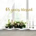 65 Years Blessed Banner, 65th Birthday Banner, 65th Anniversary, Happy ...