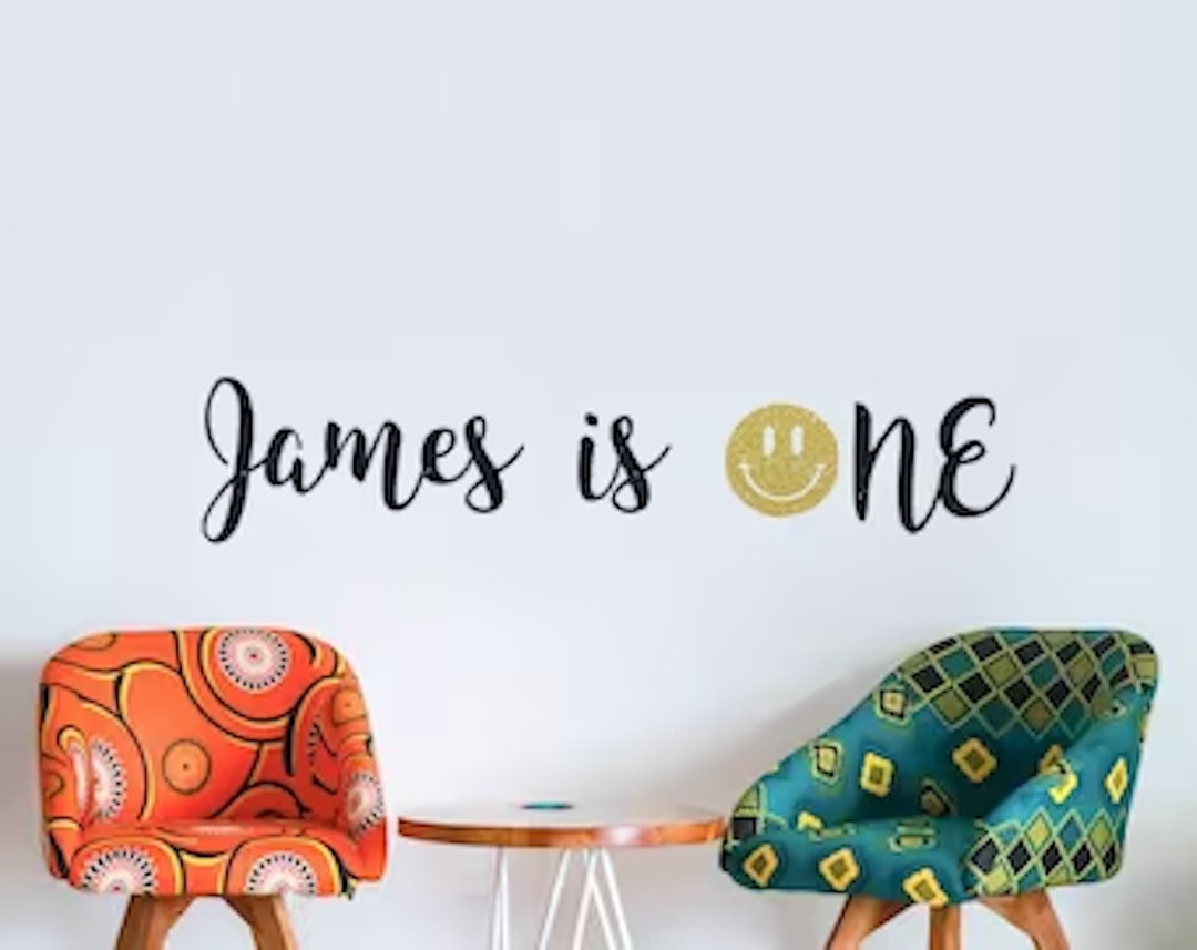 Custom Name Banner, Smiley Face Banner, Smiley Face Decor, First ...