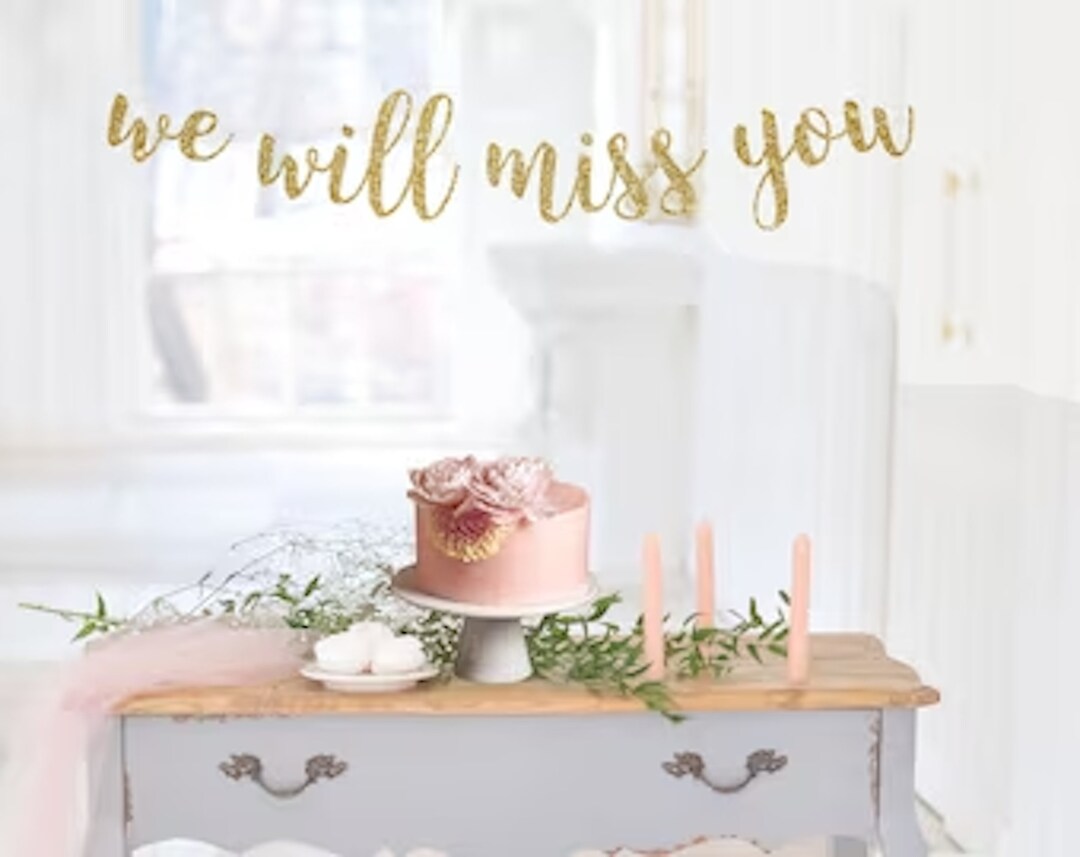 We Will Miss You Banner, Retirement Party Decor, Retirement Banner ...