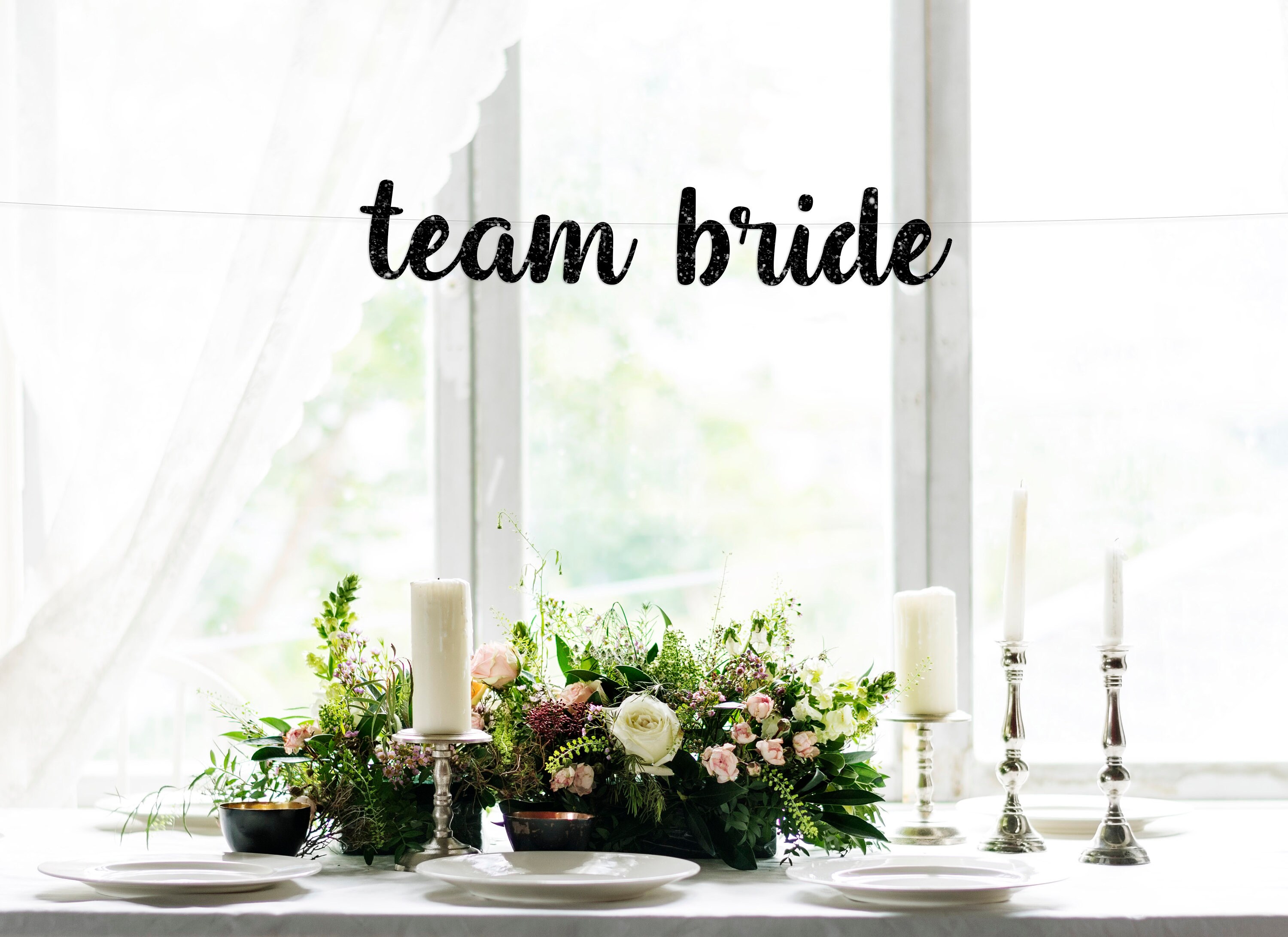 Team Bride Banner/ team bride/ Hen Party Fan Decorations Rose | Etsy