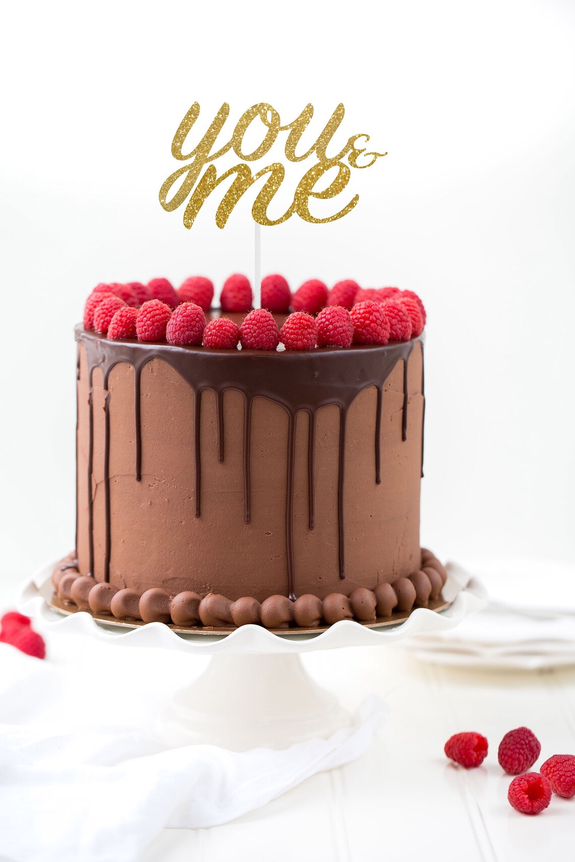 Cursive You and Me Cake Topper Southern Wedding Decor | Etsy