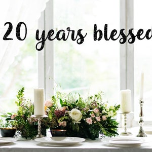 20 Years Blessed Birthday Decoration Birthday Banner - Etsy