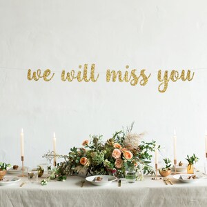 We Will Miss You Banner, Retirement Party Decor, Retirement Banner ...