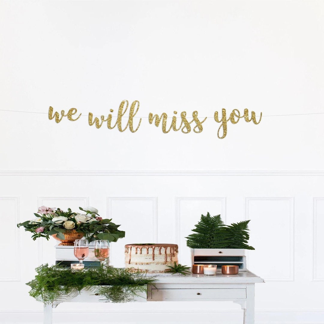 We Will Miss You Banner, Retirement Party Decor, Retirement Banner ...