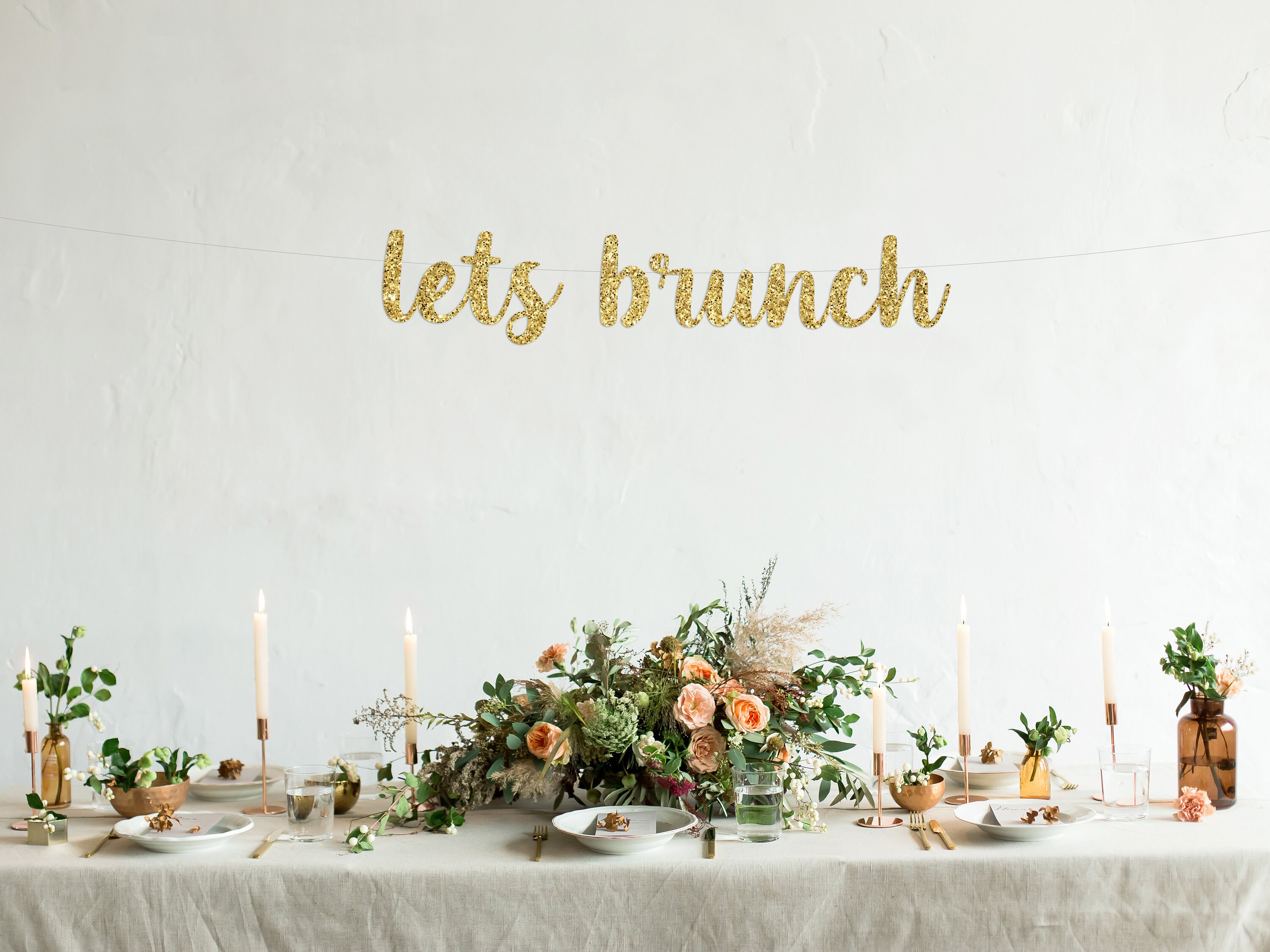Brunch Sign Brunch Banner Lets Brunch Bridal Shower | Etsy