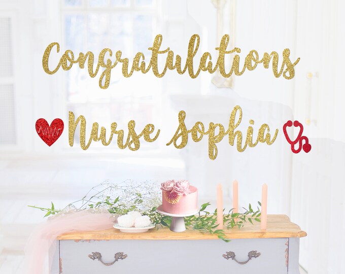 Nurse Banner RN Graduate Name Banner Nursing Pinning Nurse Graduation ...