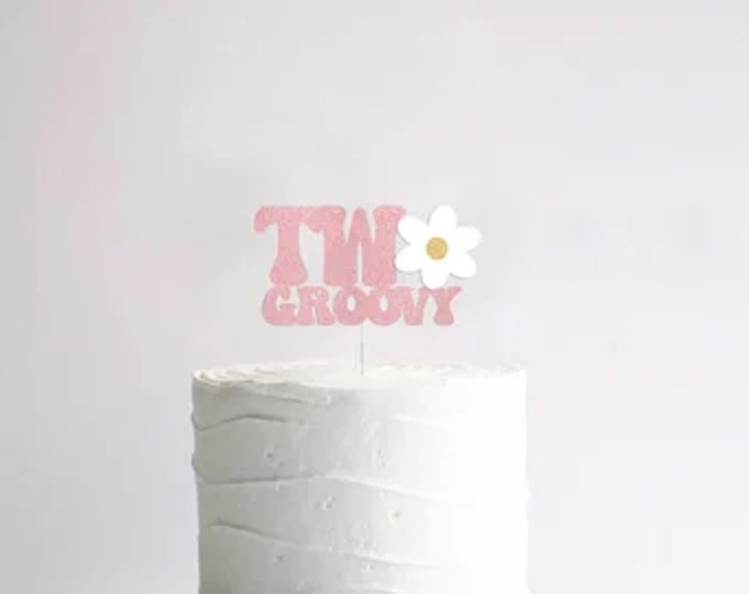 Two Groovy Cake Topper, Cake Topper, Custom Cake Topper, Two Groovy ...