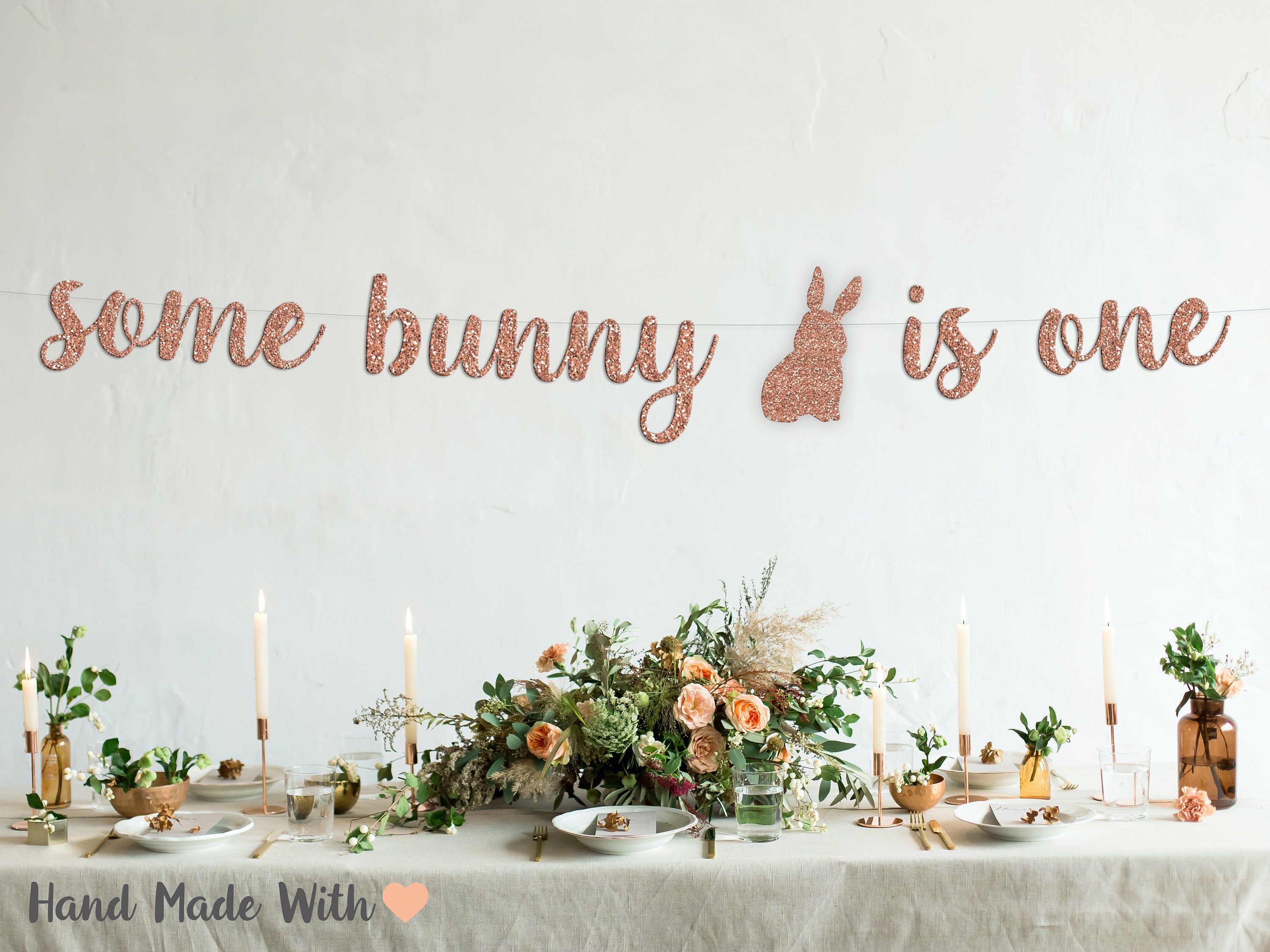 Some Bunny is One Bunny 1st Birthday Easter Birthday Pink - Etsy