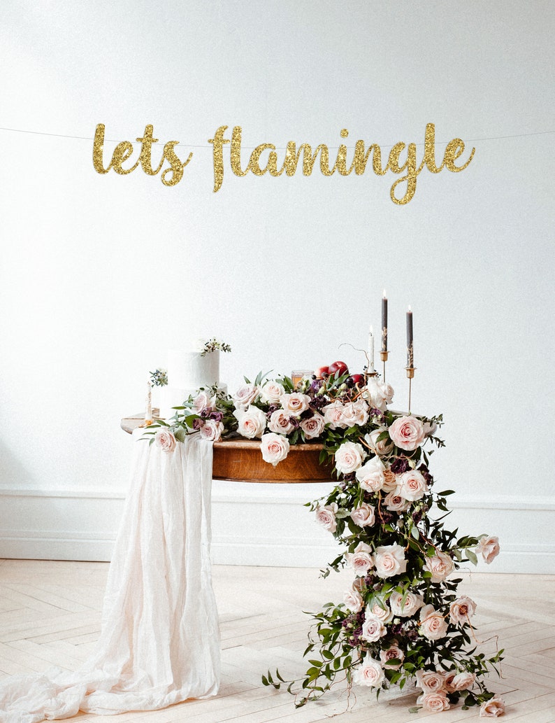 Let's Flamingle Banner Bachelorette Party Banner | Etsy
