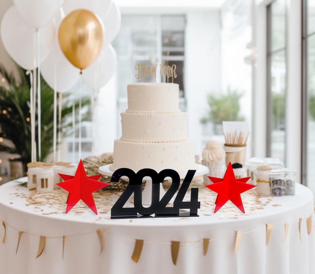 Graduation Centerpieces 2024, 2024 and Stars Table Centerpieces for ...