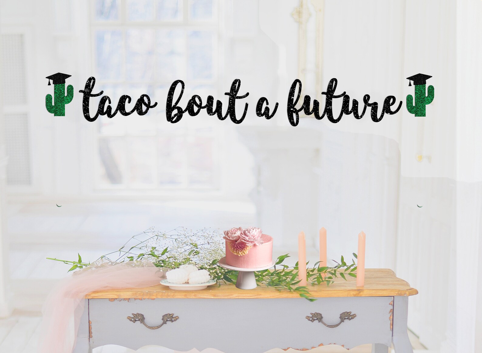Taco Bout a Future Graduation Banner, 2024 Graduation Party Decorations ...