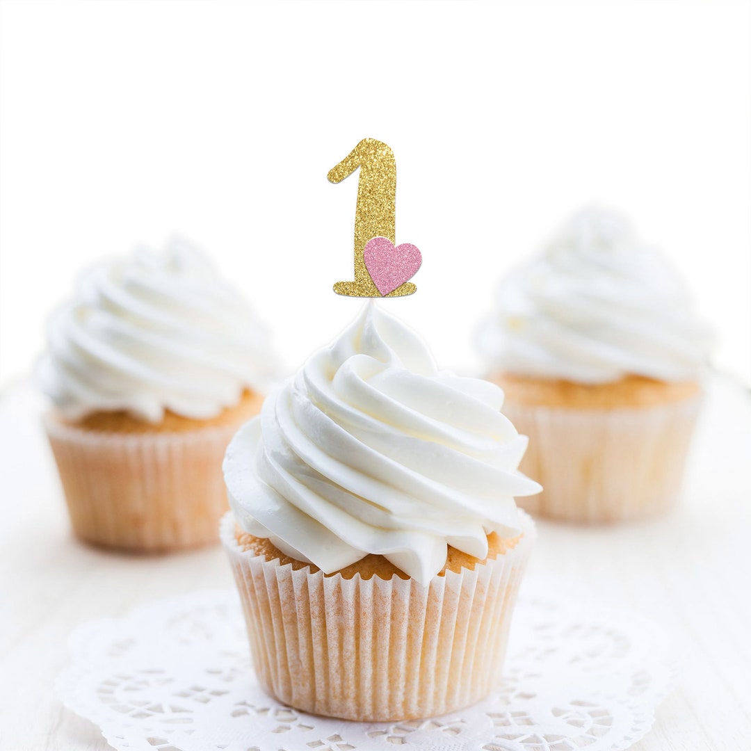 1 Cupcake Toppers, 1 Food Picks, One Cupcake Toppers, First Birthday ...
