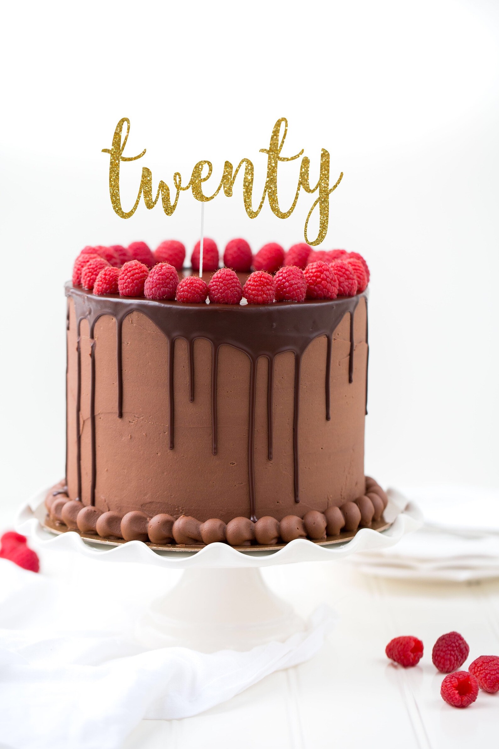 Twenty Cake Topper 20 Cake Topper 20th Birthday Decorations | Etsy